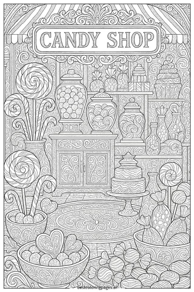 28 Sweets Coloring Pages (Free PDF & PNG Printable)