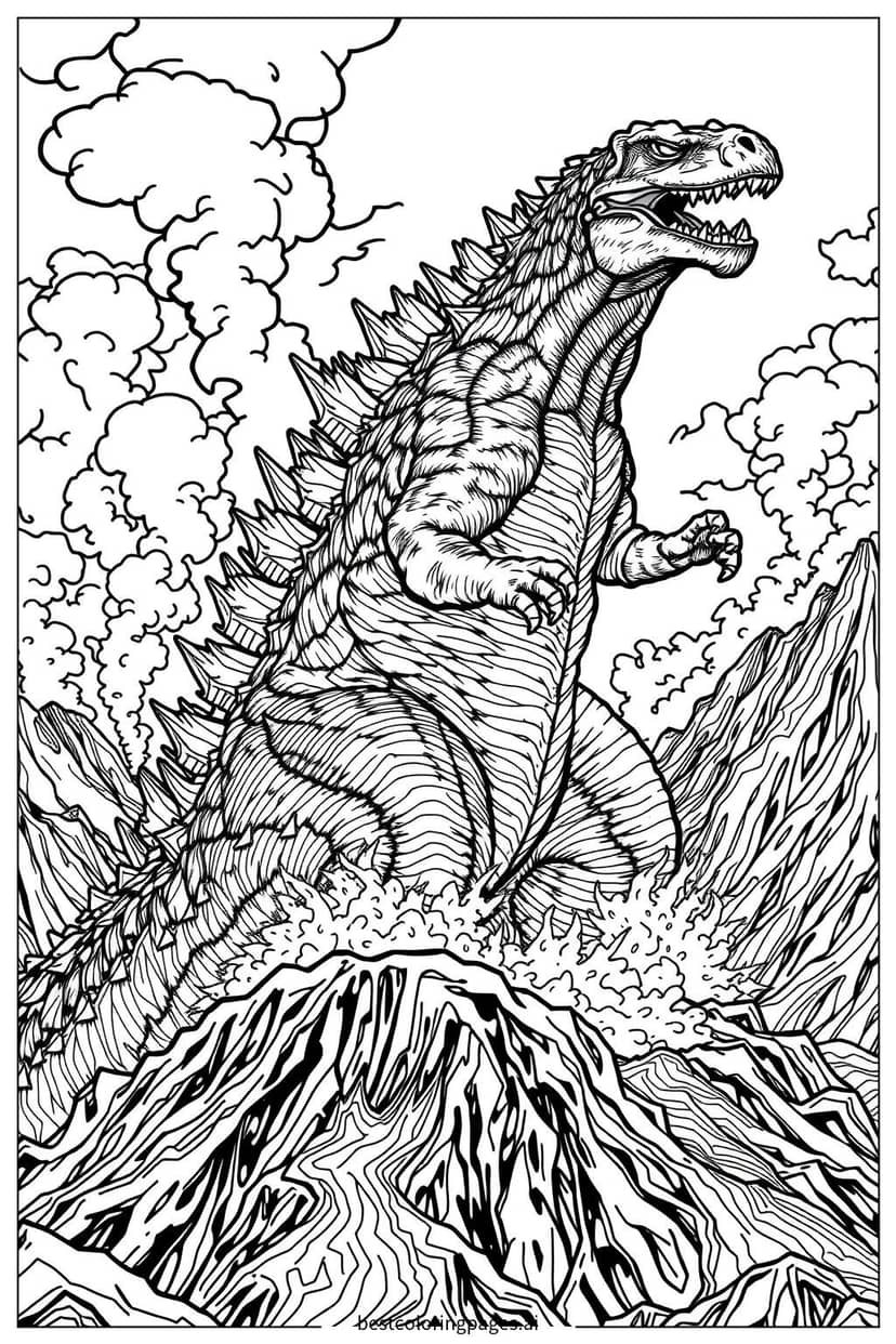 29枚のゴジラ のぬりえ（無料PDF・PNG印刷用ファイル）