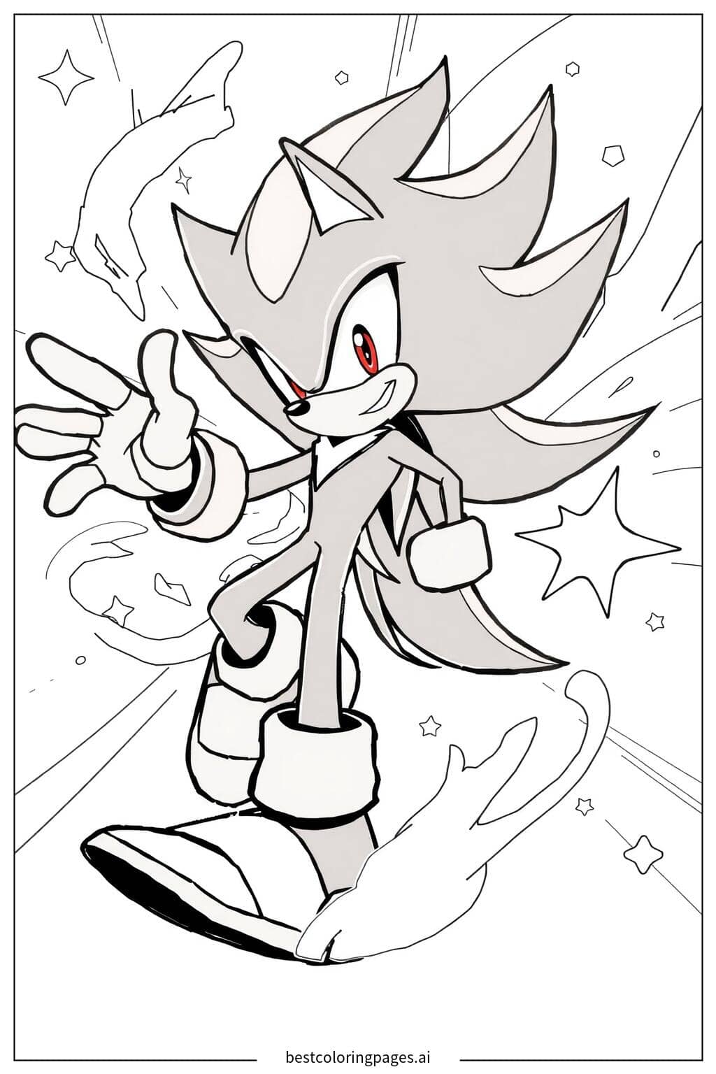 17 shadow the hedgehog Coloring Pages (Free PDF & PNG Printable)