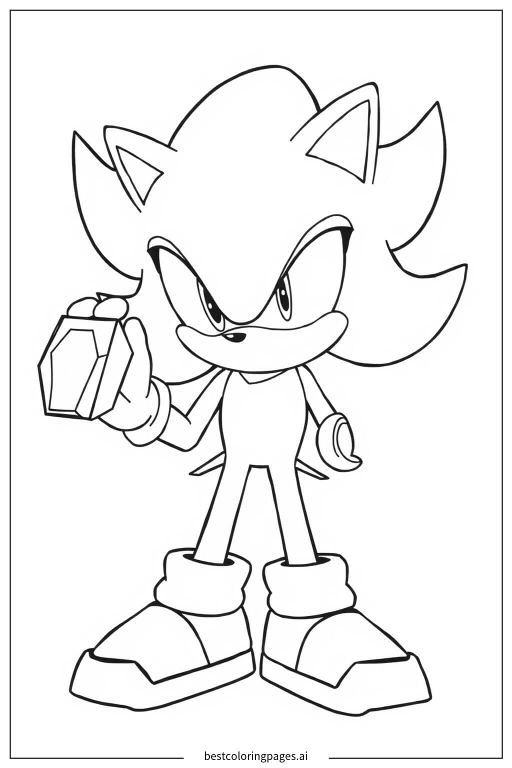 17 shadow the hedgehog Coloring Pages (Free PDF & PNG Printable)