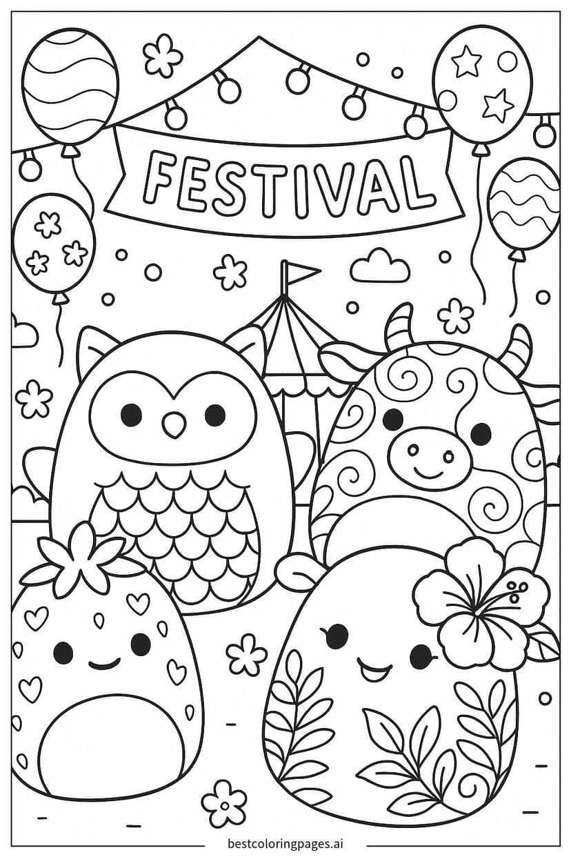 53 Squishmallow Coloring Pages (Free PDF & PNG Printable)