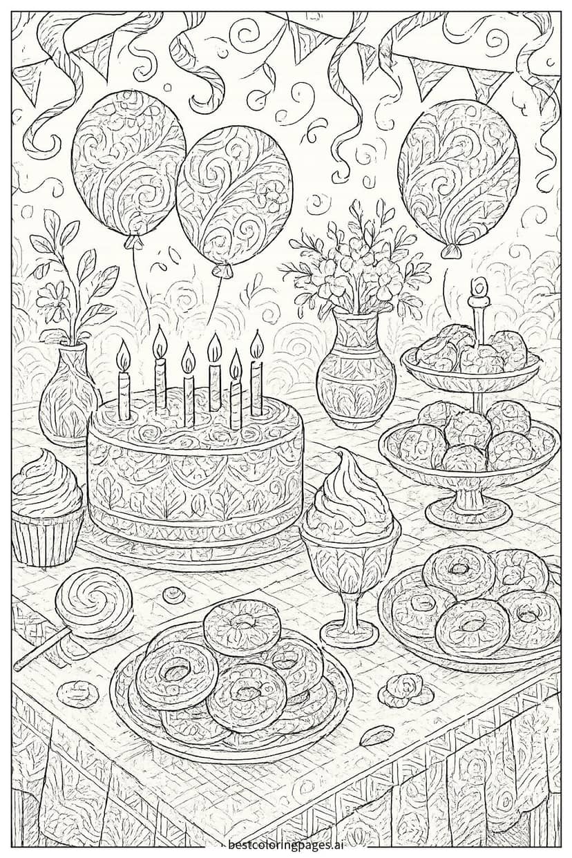 28 Sweets Coloring Pages (Free PDF & PNG Printable)