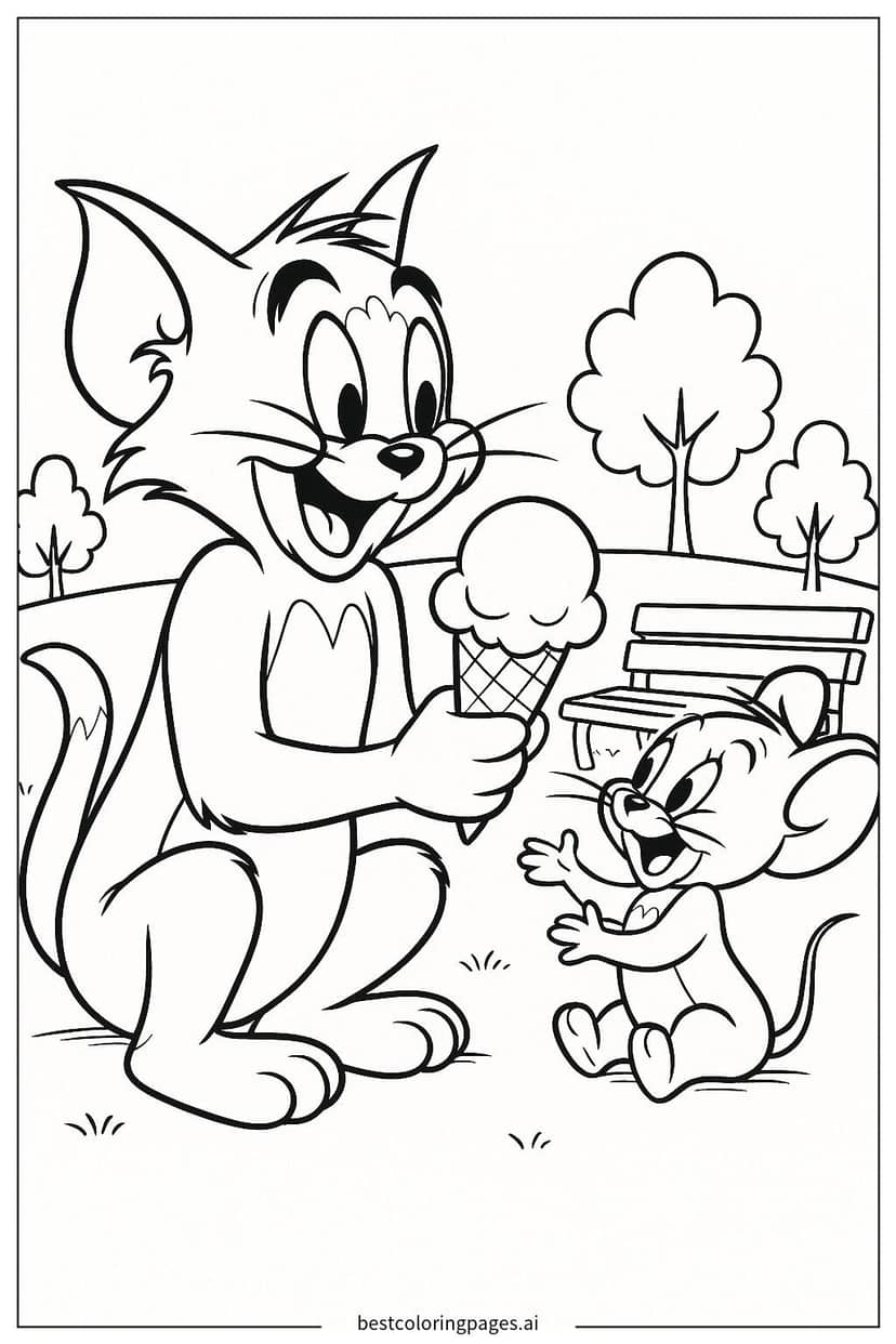 56 Tom and Jerry Coloring Pages (Free PDF & PNG Printable)
