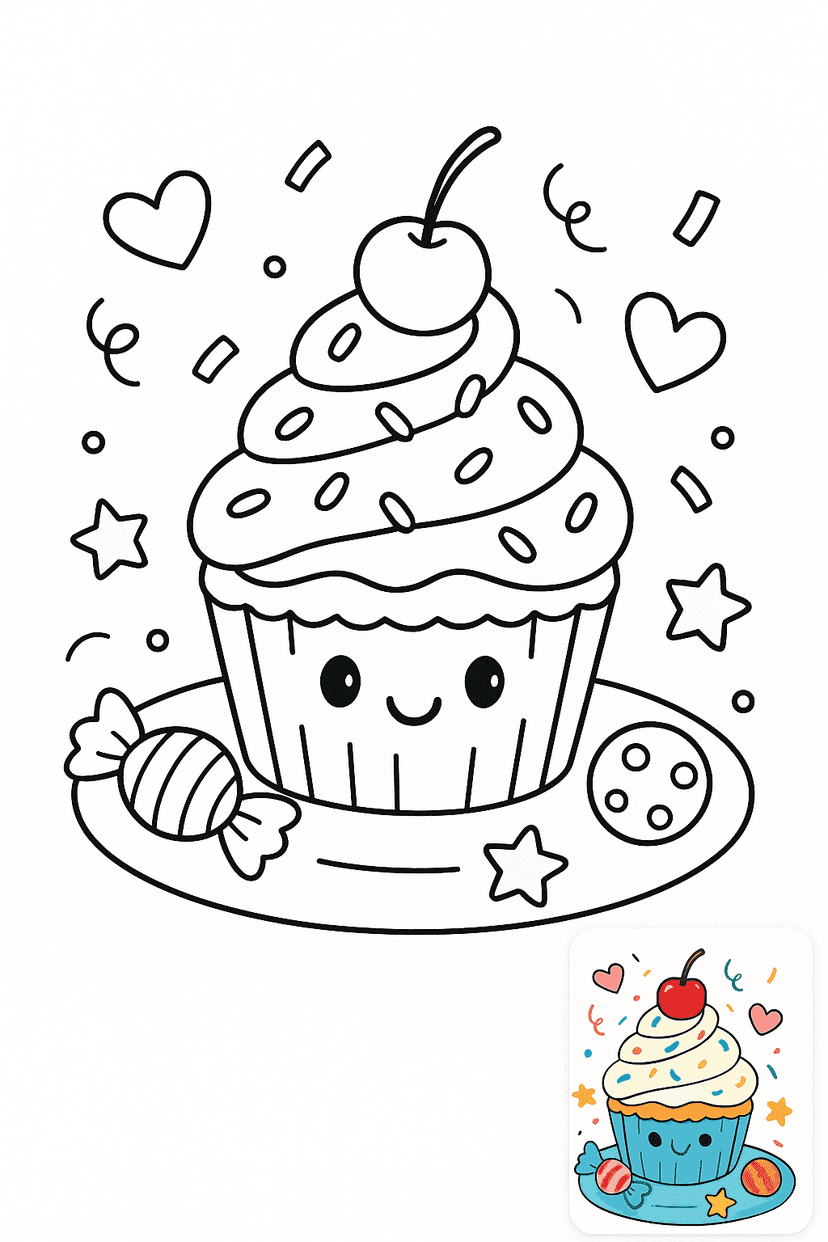135 Food & Drink Coloring Pages (Free PDF & PNG Printables)
