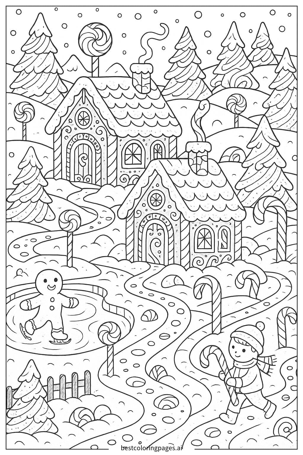 candy house coloring pages