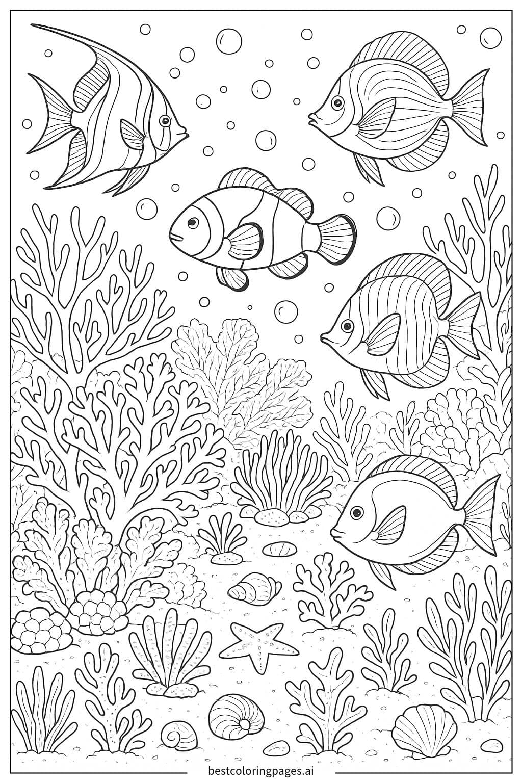 fish coloring pages free printable