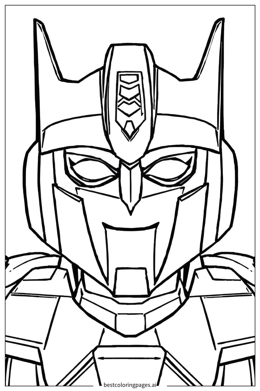 Optimus Prime's Charming Smile Coloring Page - Free Printable ...
