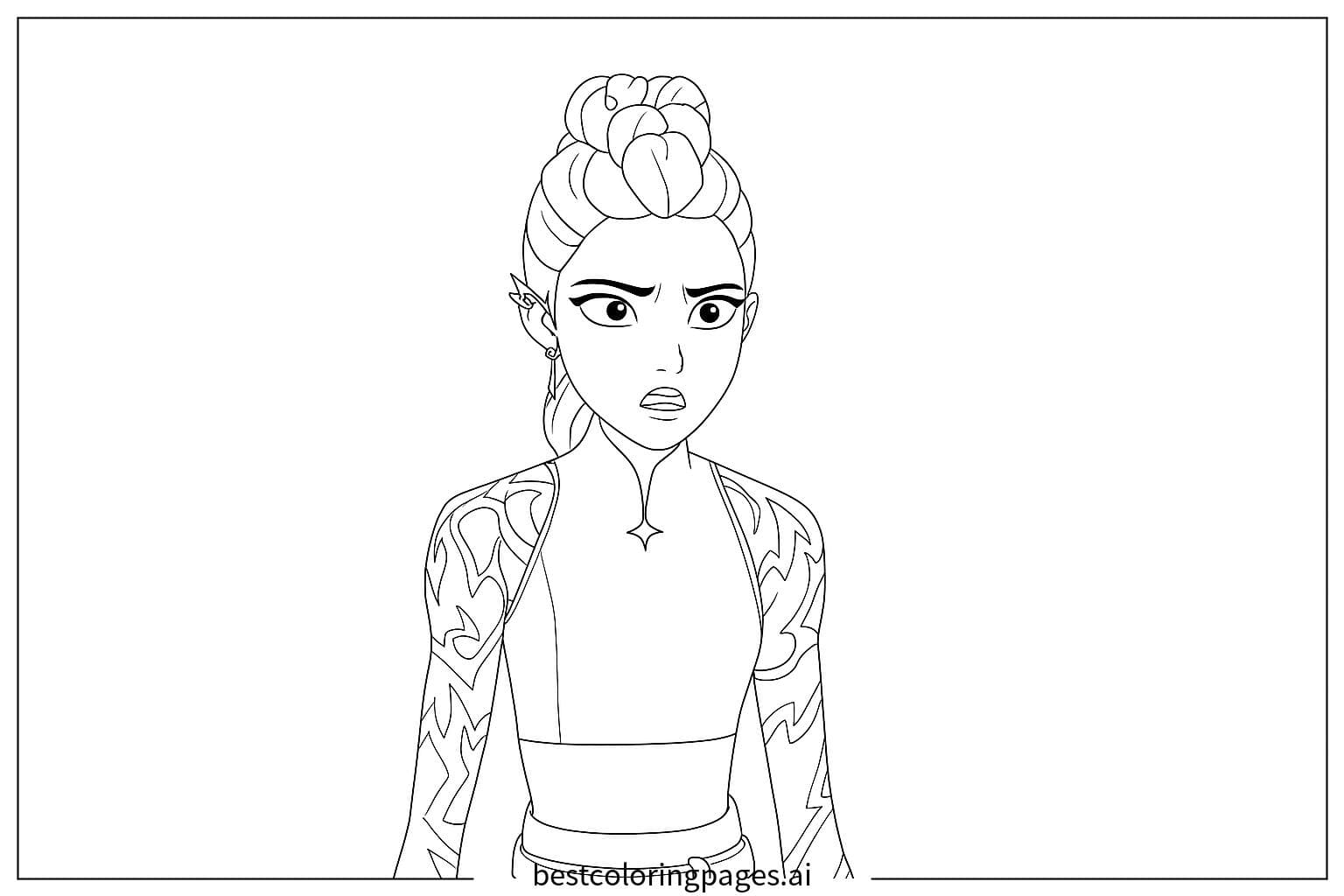 Rumi in Shock Coloring Page - Free Printable | BestColoringPages AI