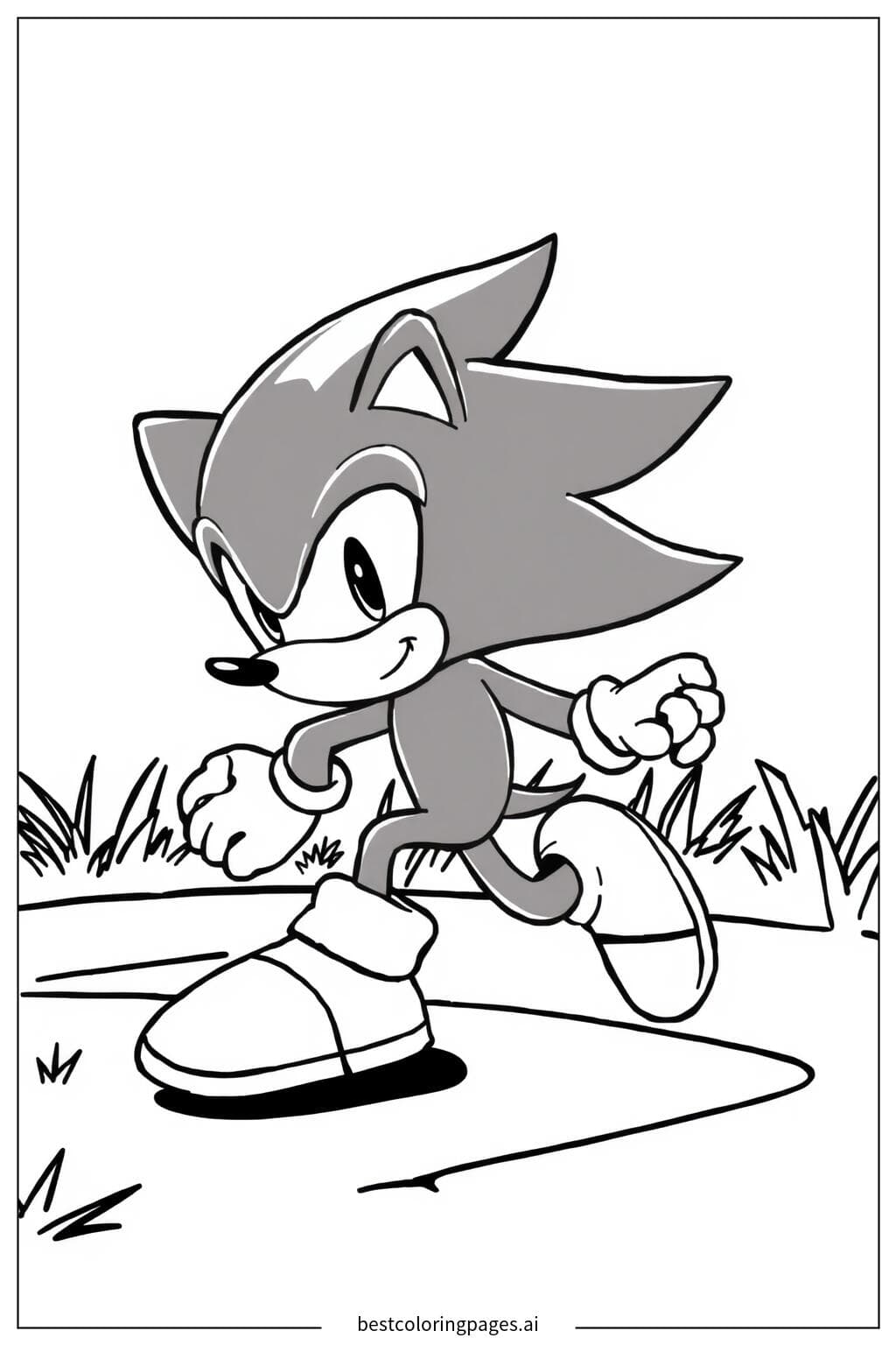 Shadow in Motion Coloring Page - Free Printable | BestColoringPages AI