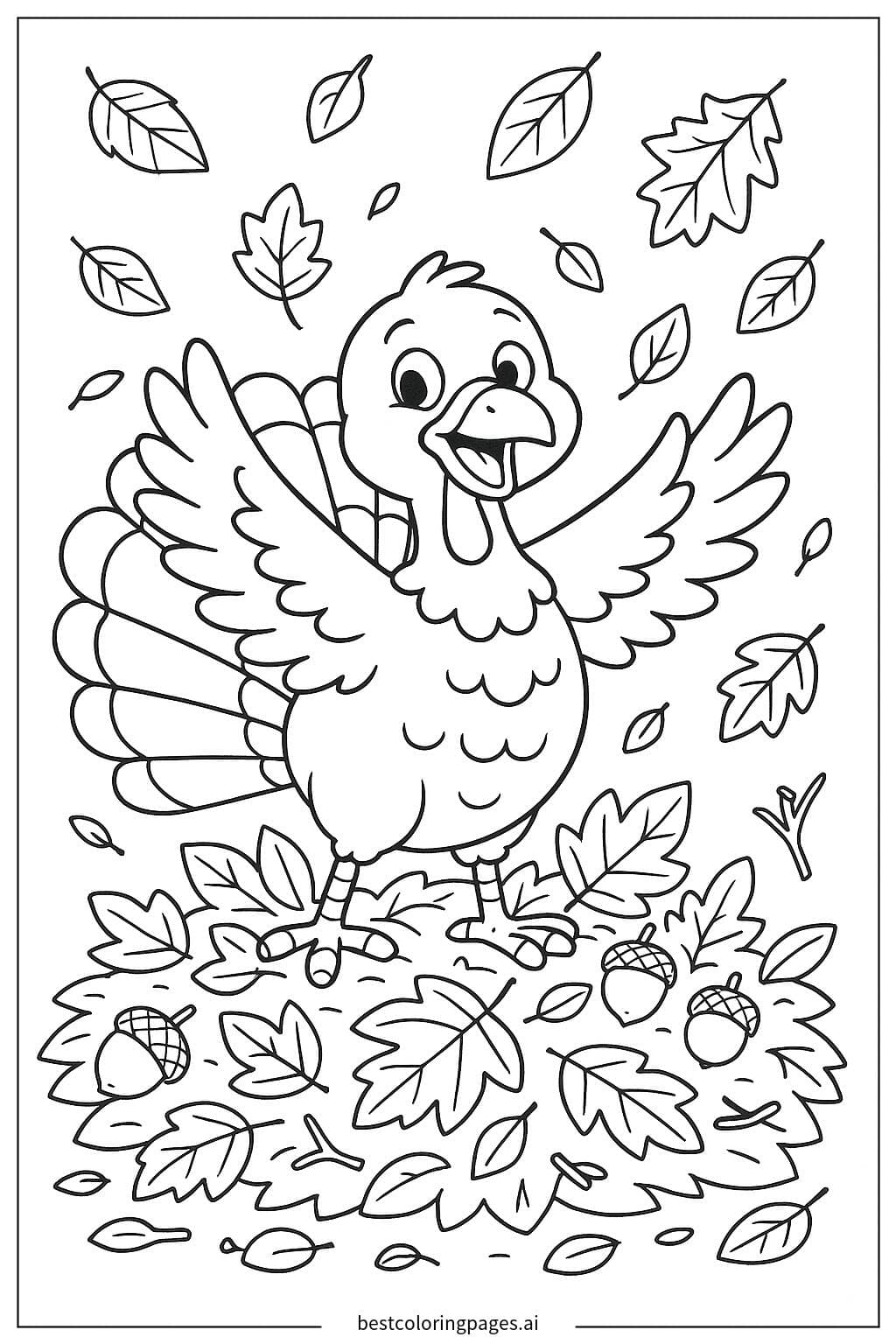 turkey coloring sheet for preschoolers