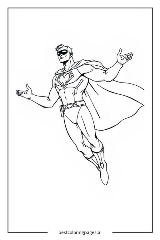 Vision Flying in the Sky Coloring Page - Free Printable ...