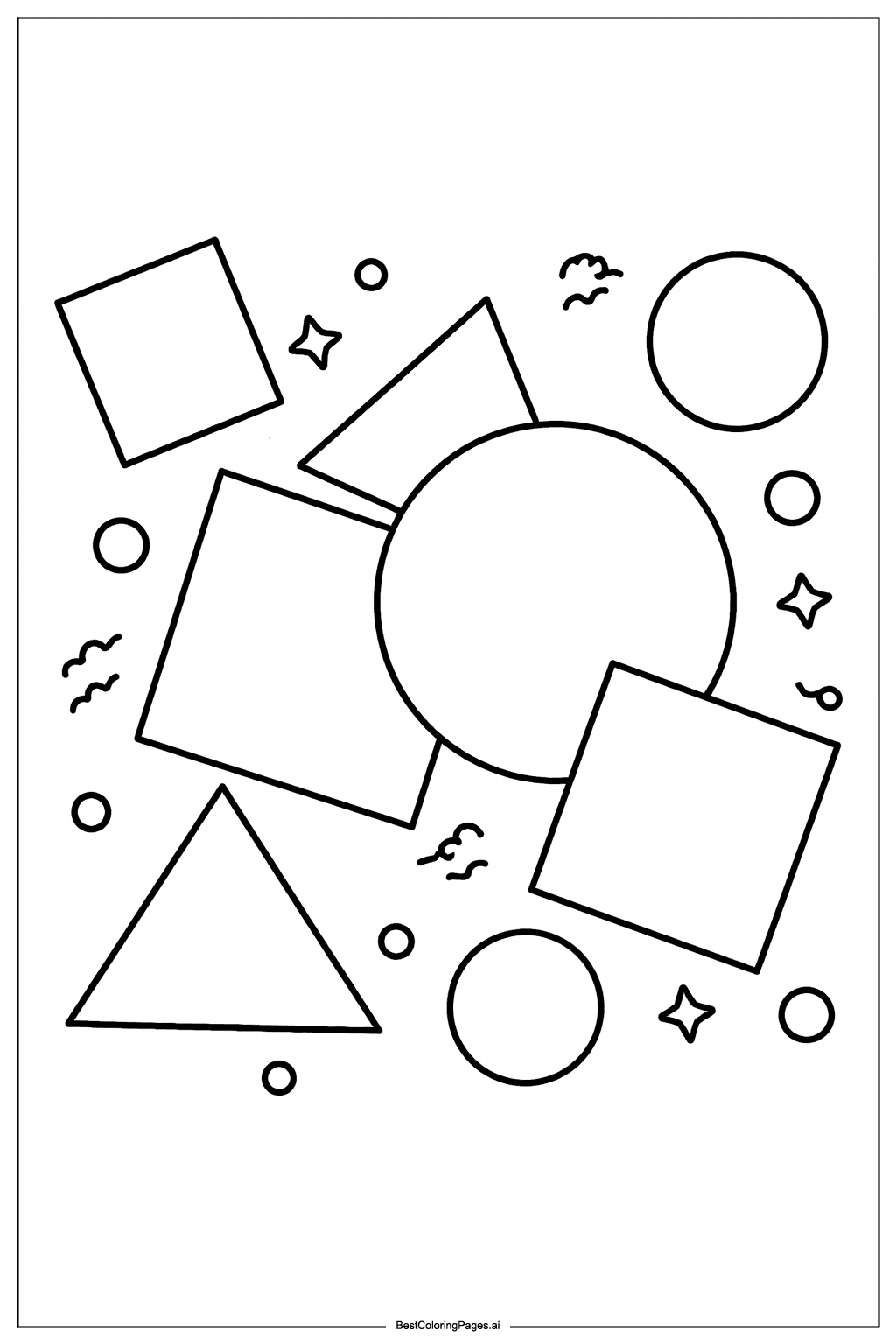 Abstract geometric shapes Coloring Page - Free Printable ...