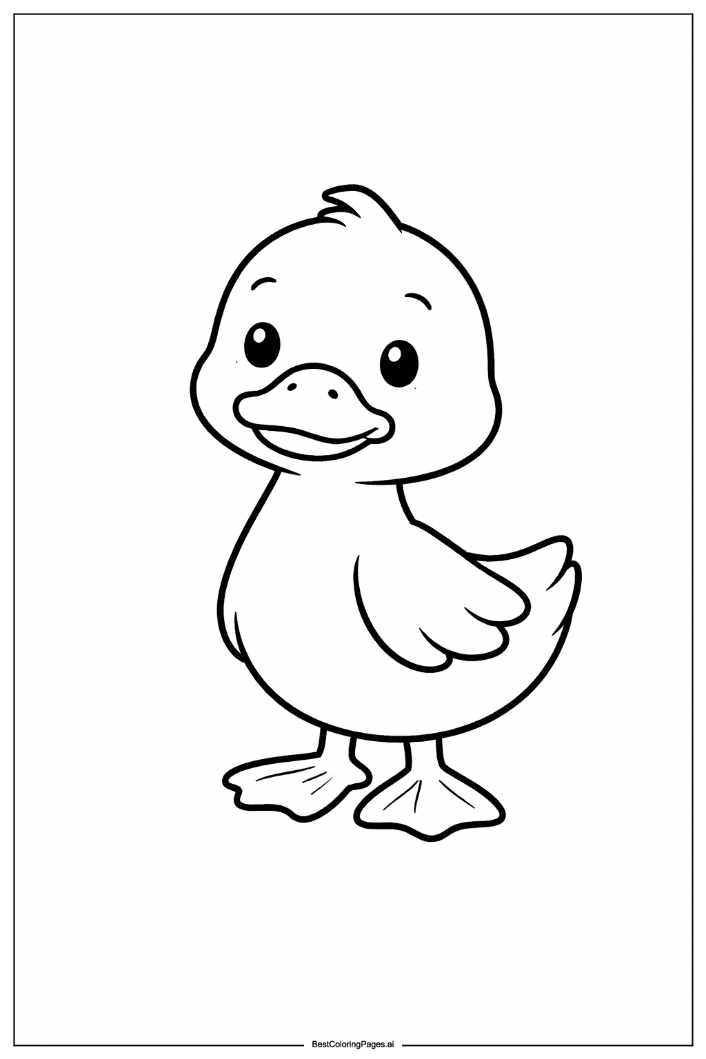 Patito Adorable Dibujos para Colorear - Gratis Imprimible ...