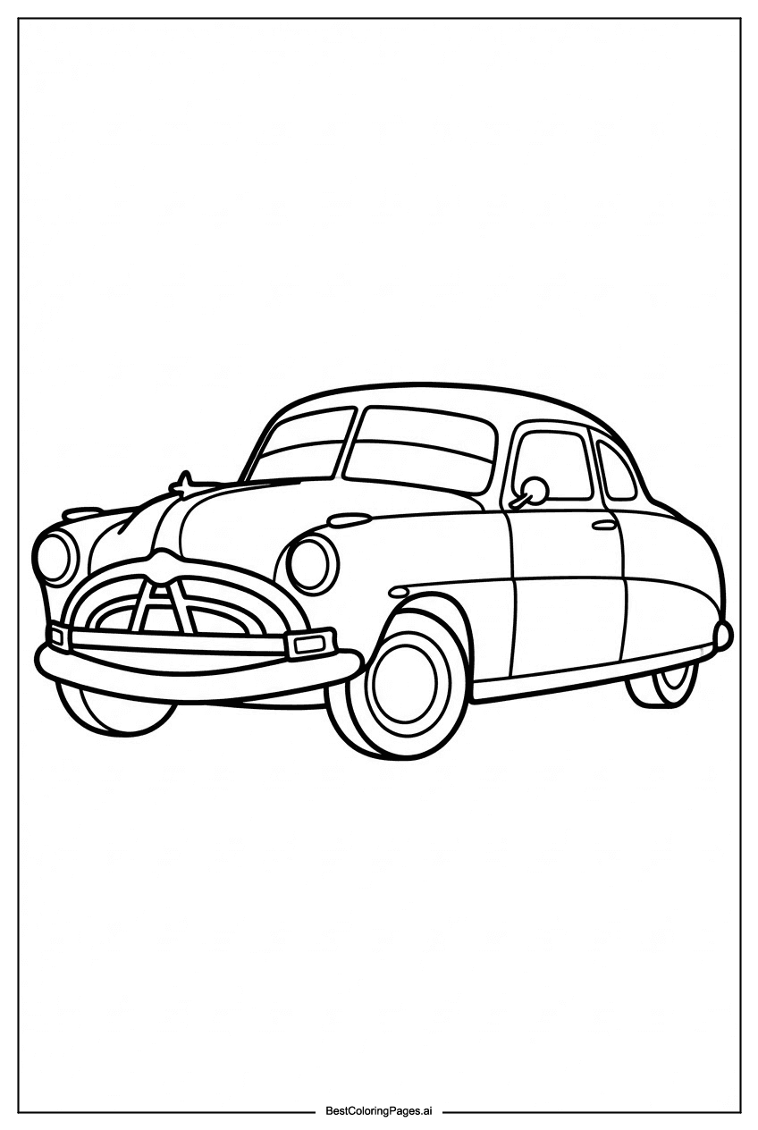 Disney Cars Doc Hudson Coloring Page - Free Printable ...