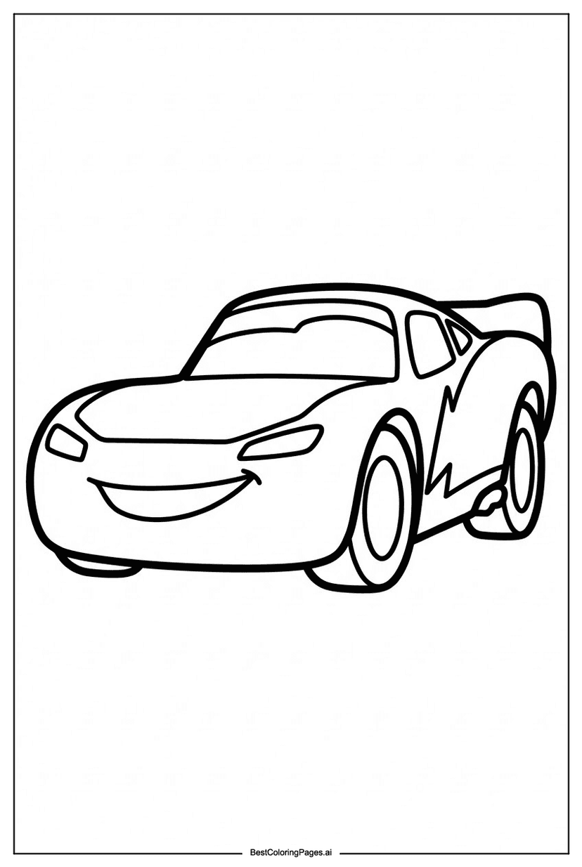 Disney Cars Lightning McQueen Coloring Page - Free Printable ...