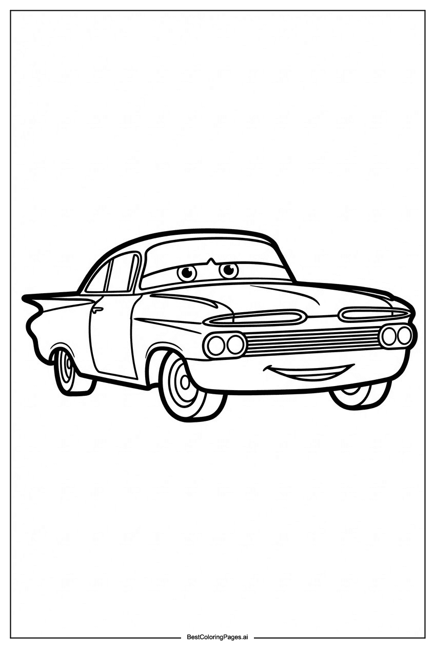 Disney Cars Ramone Coloring Page - Free Printable | BestColoringPages AI