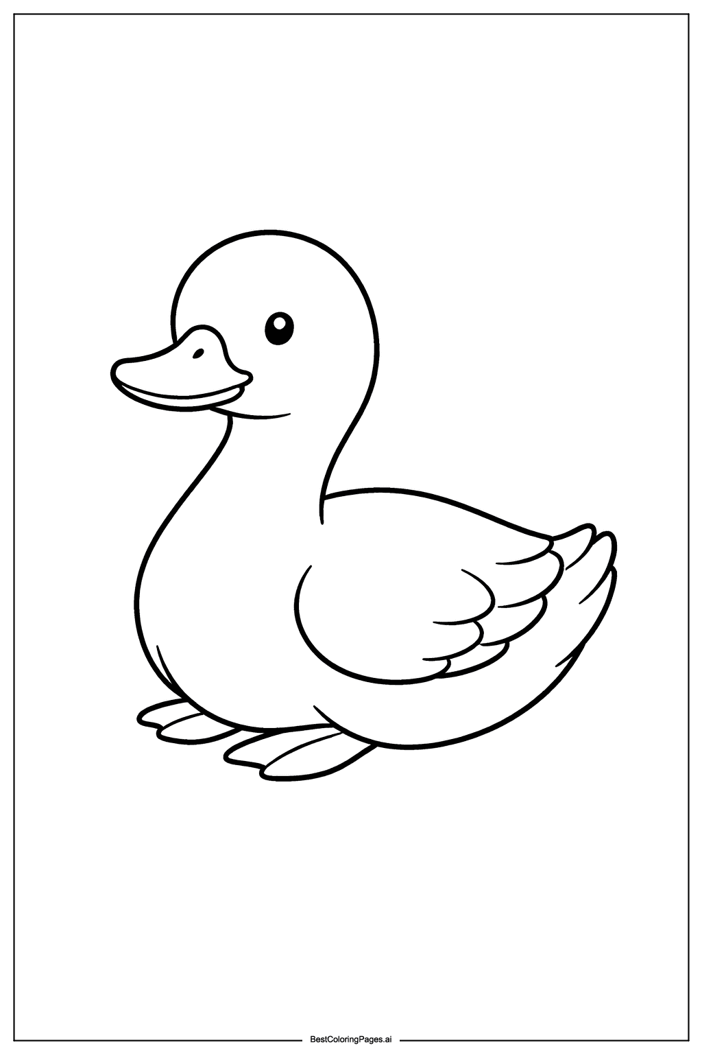 Sitzende Ente Ausmalbilder - Kostenlos Druckbar | BestColoringPages AI
