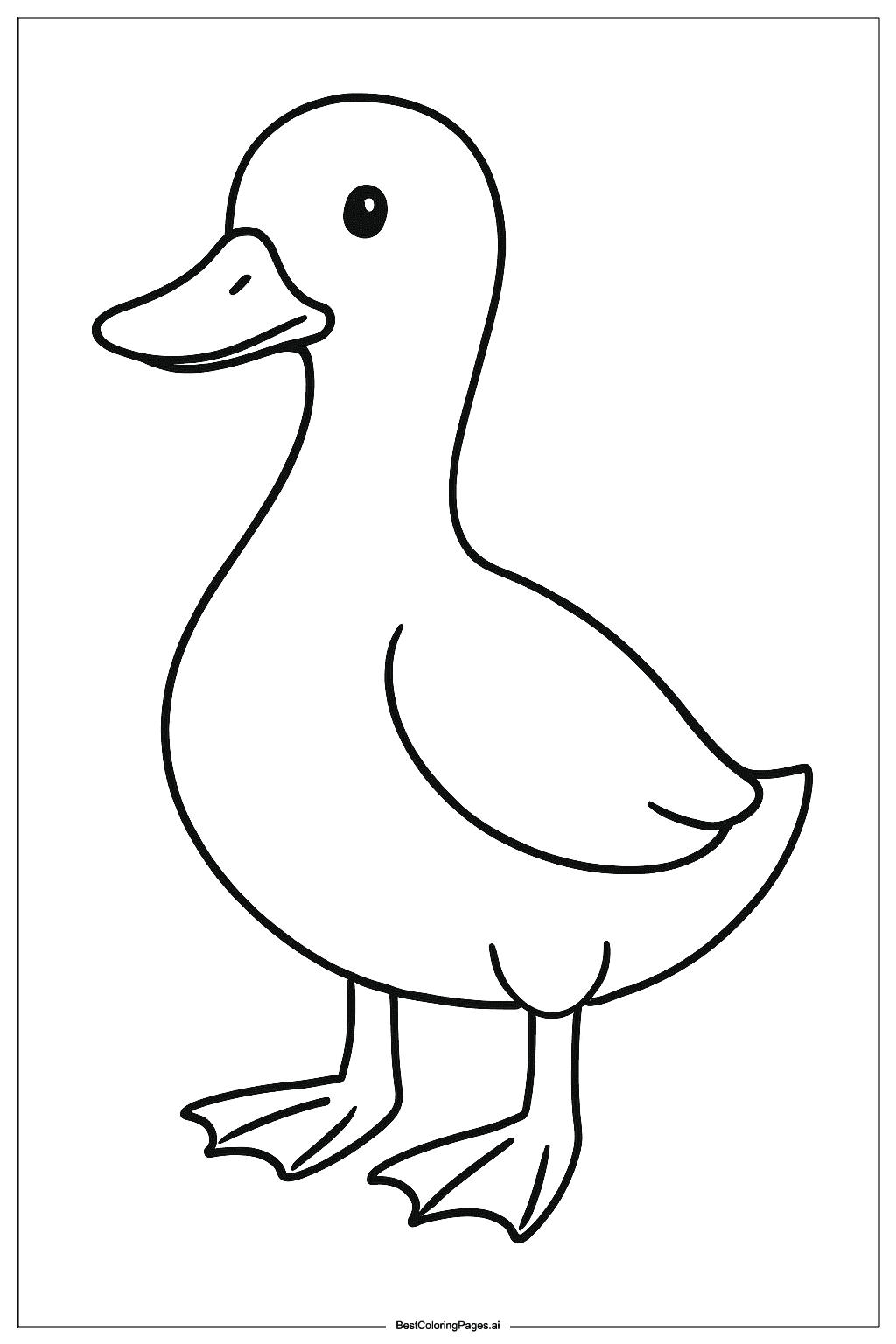 Stehende Ente Ausmalbilder - Kostenlos Druckbar | BestColoringPages AI