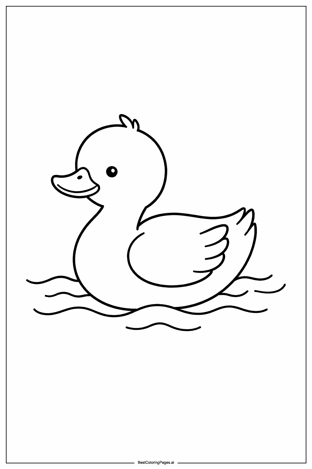 Schwimmende Ente Ausmalbilder - Kostenlos Druckbar | BestColoringPages AI