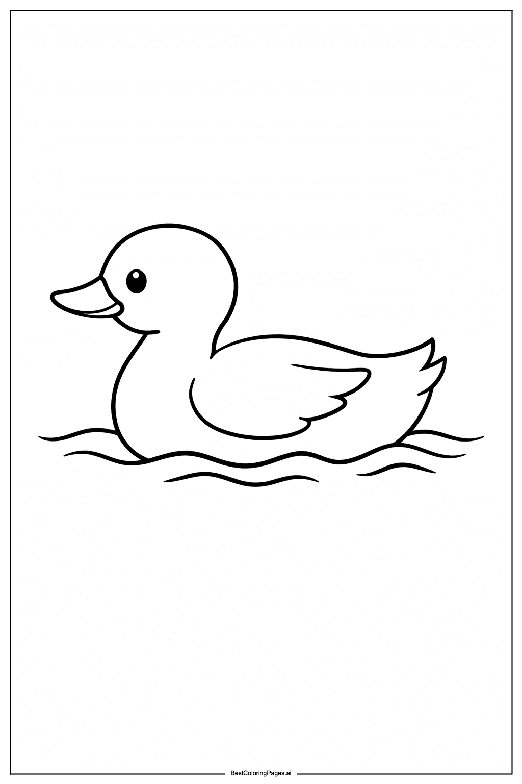 Patito nadando Dibujos para Colorear - Gratis Imprimible ...
