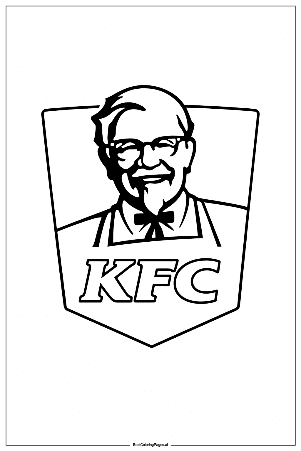 KFC Logo-Schild Ausmalbilder - Kostenlos Druckbar | BestColoringPages AI