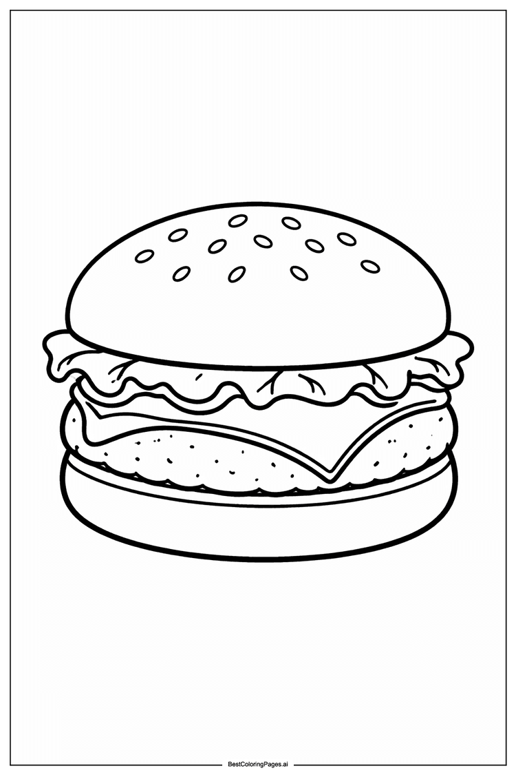 Cheeseburger McDonald's Halaman Mewarnai - Gratis Cetak ...