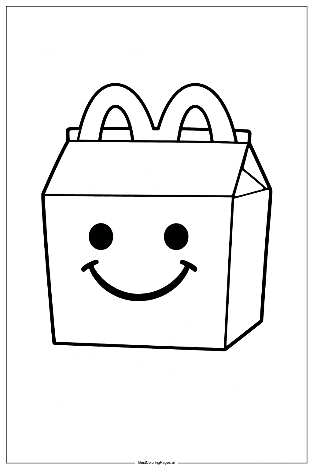 McDonald’s Happy Meal Coloring Page - Free Printable | BestColoringPages AI