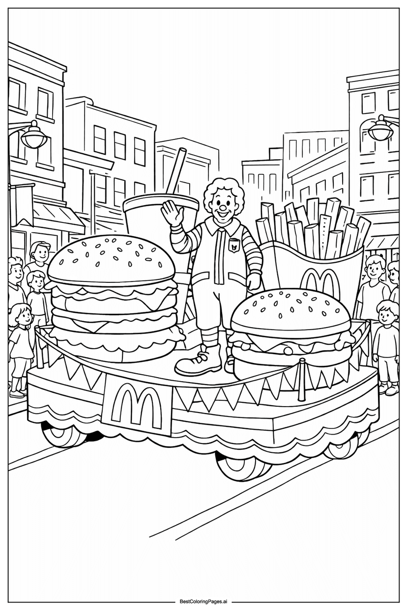 McDonald’s parade float Coloring Page - Free Printable ...