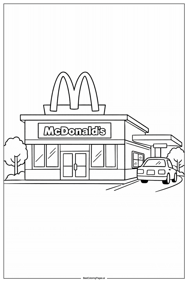 Cena do Restaurante McDonald's Desenhos para Colorir - Grátis ...
