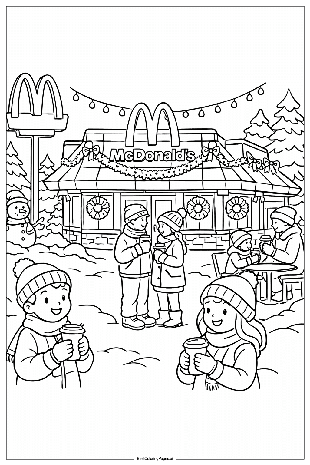 Invierno en McDonald's Dibujos para Colorear - Gratis Imprimible ...
