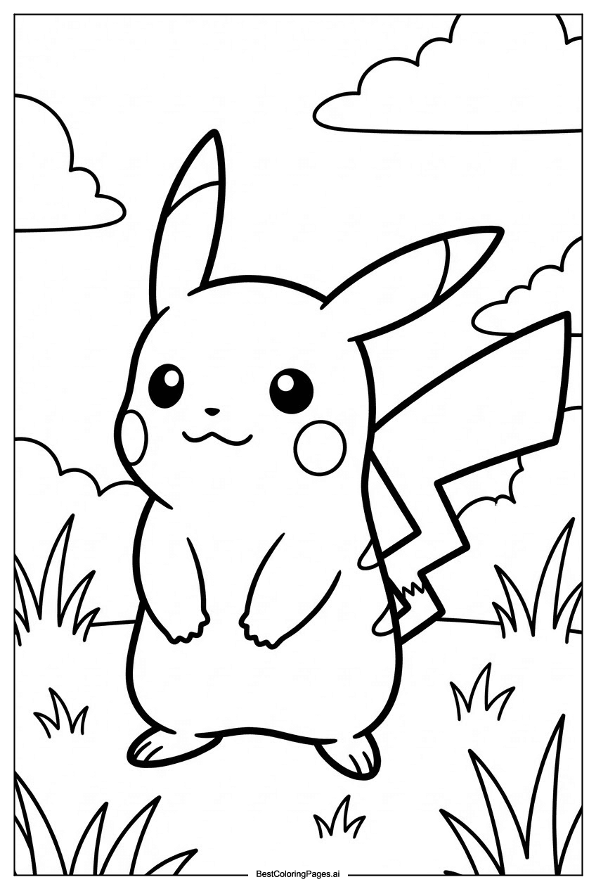 Pokémon en la Pradera Dibujos para Colorear - Gratis Imprimible ...