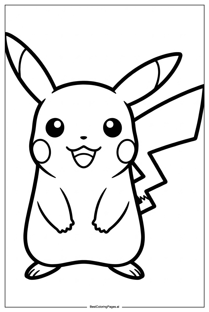 Pokemon smiling face Coloring Page - Free Printable | BestColoringPages AI
