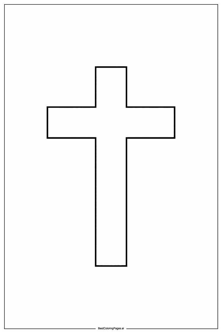 Symbole religieux : La Croix Coloriages - Gratuit Imprimable ...