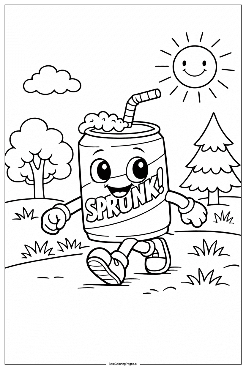Sprunki in a sunny park Coloring Page - Free Printable ...