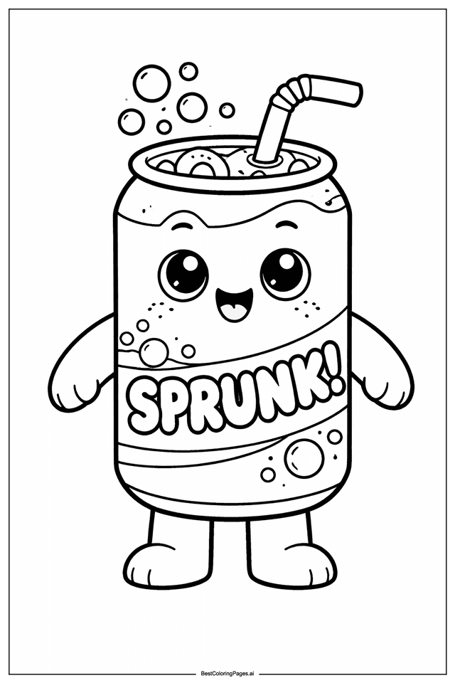 Sprunki is smiling Coloring Page - Free Printable | BestColoringPages AI